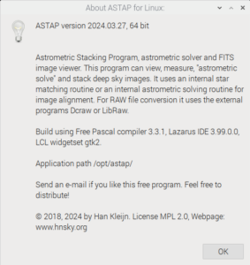 Installing ASTAP on Raspberry Pi 5 - ASTROISK